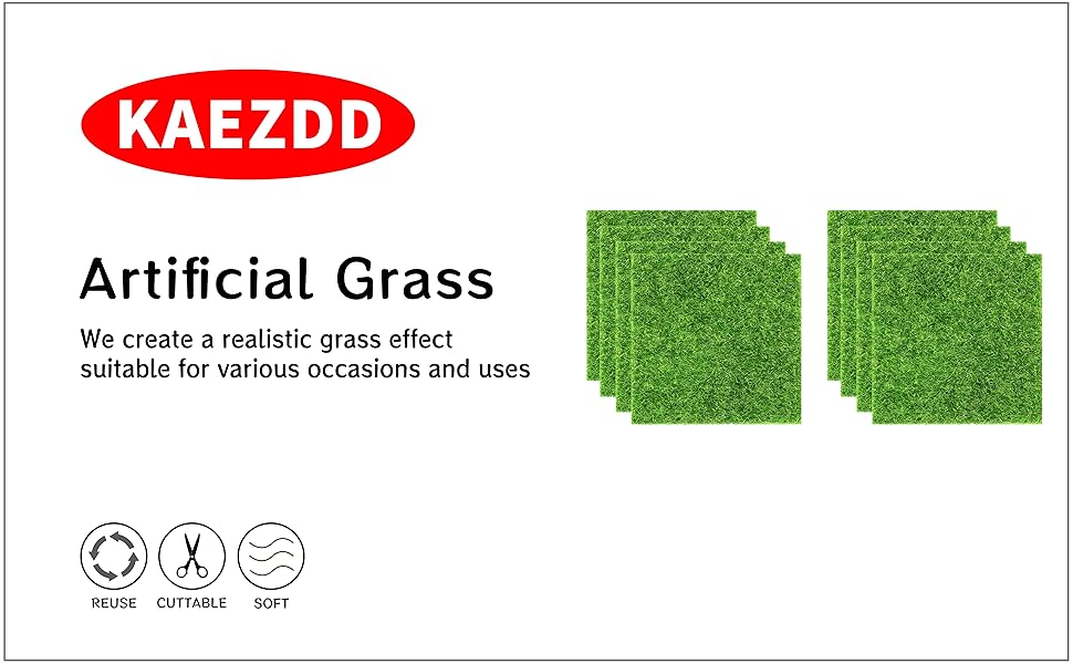 Amazon.com: KAEZDD 8 Packs 6 X 6 Inch Fake Grass Decor for Crafts ...