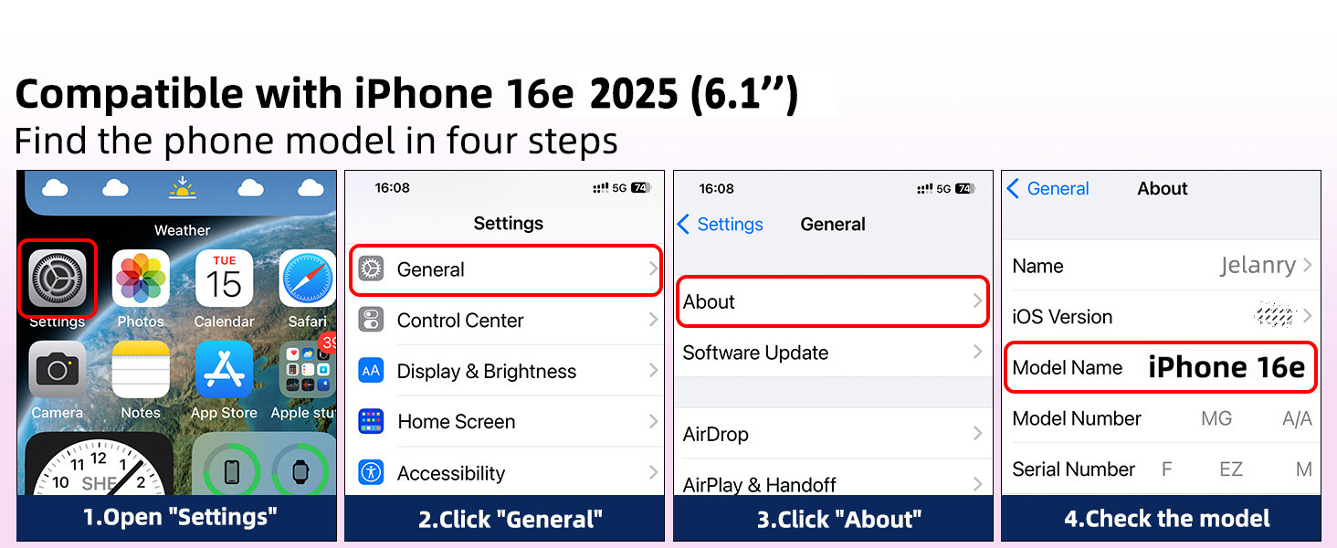 Amazon.com: Jelanry Case for iPhone 16e 2025, Heavy Duty & Rugged Dual-Layer with USB C Port ...