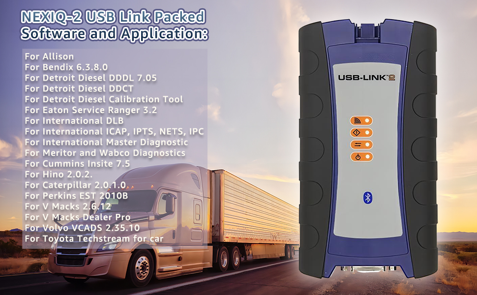 Amazon.com: 124032 Diesel Universal Heavy Duty Truck Excavator Diagnostic Scanner Tool for Nexiq ...