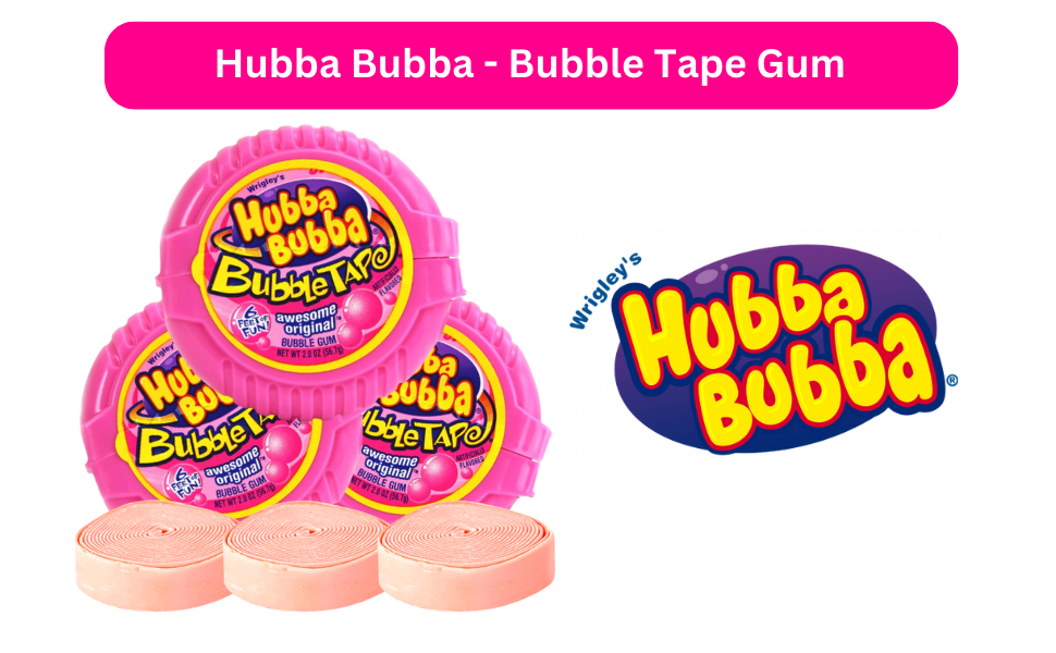 Amazon.com : Hubba Bubba Bubblegum Tape (Pack of 3) - Packaged by ...