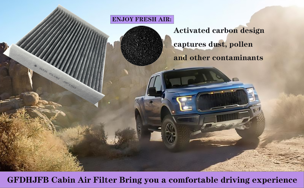 Amazon.com: GF150 Cabin Air Filter For 2015-2024 Ford F150, 2017-2024 F250,F350,F450,F550 Super ...