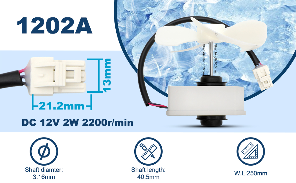 Amazon.com: KBL-48ZWT05-1202A Refrigerator Evaporator Fan Motor,Chef Refrigerator Fan Motor ...