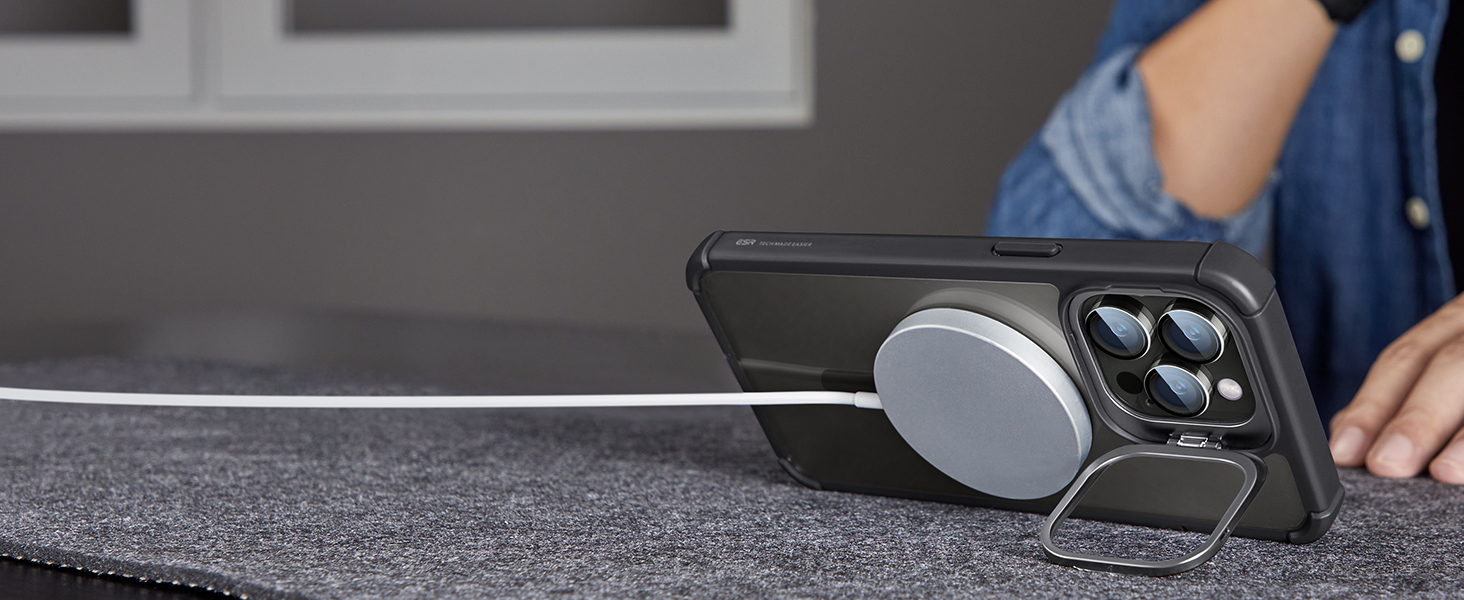 Amazon.com: ESR for iPhone 14 Pro Max Case with Stand, Compatible with MagSafe, Full-Body ...