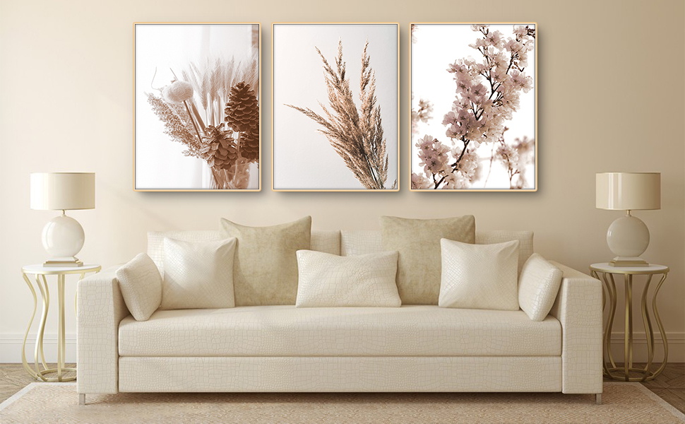 Amazon.de: TROYSINC 3er Set Premium Moderne Poster, Beige, Ohne Rahmen, Wandbild Print Bilder ...