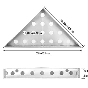 Amazon.com: Triangle Floating Corner Shower Bench Kit, 17 x17 x24inch, Easy-to-Install Triangle ...