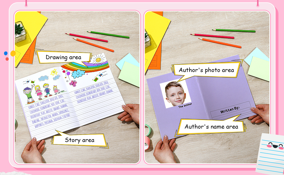 Amazon.com : Henoyso 12 Pcs Primary Composition Notebook K-2 9 3/4 x 7 1/2 Inch Blank Writing ...