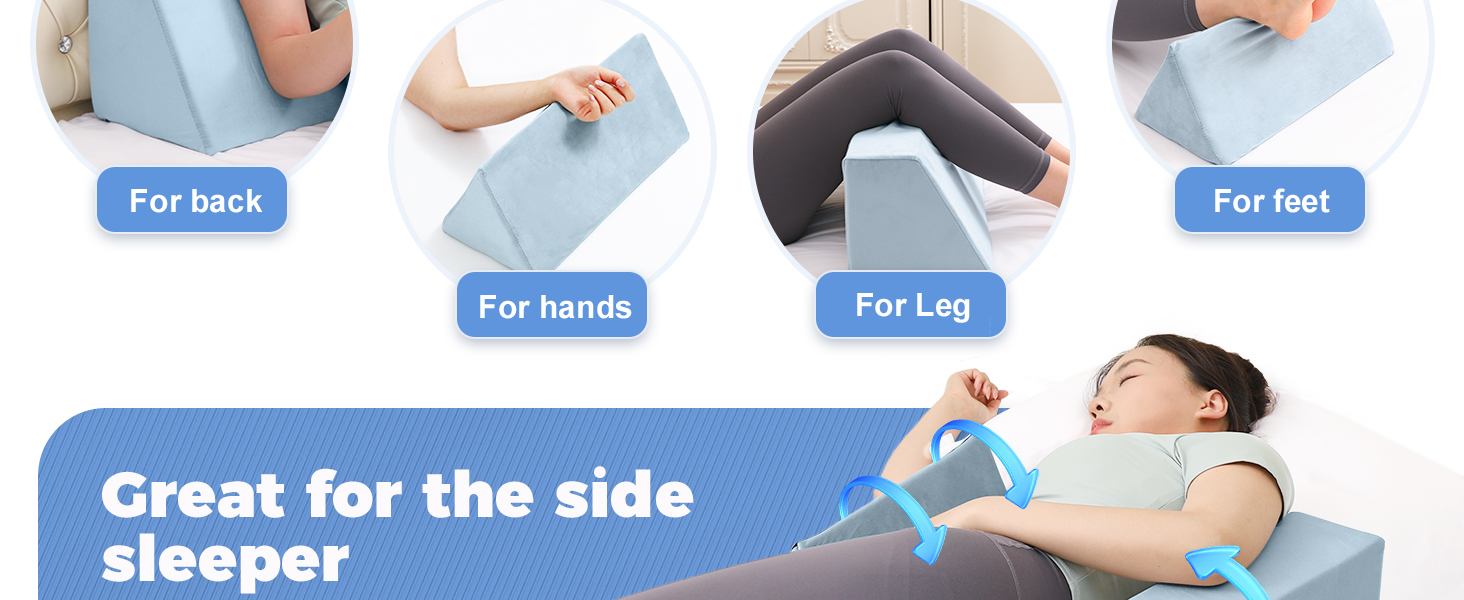 Amazon.com: Side Sleeping Positioning Wedge Pillow Belt Connection, Adjustable Limit Width Bed ...