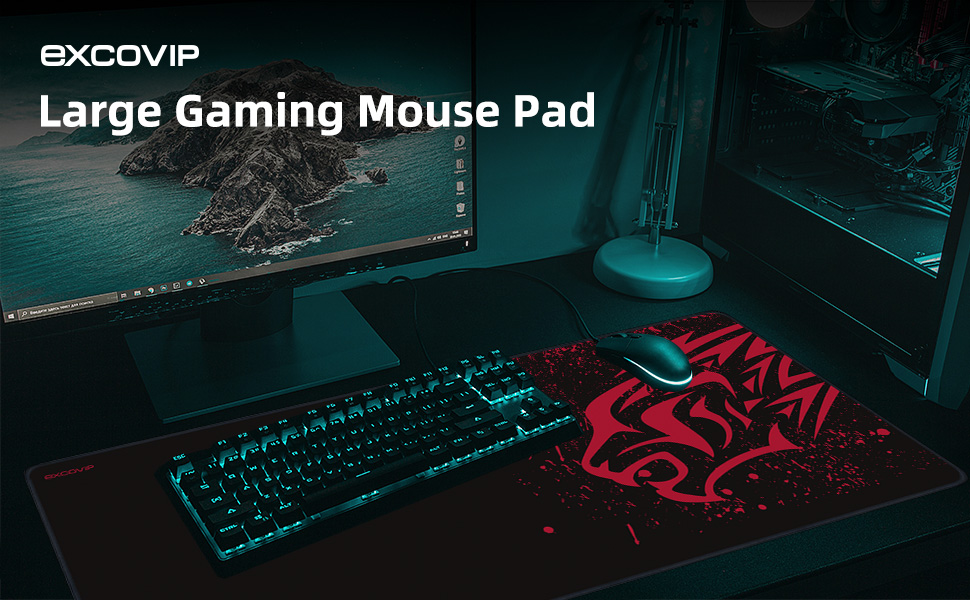 EXCOVIP Extended Large Gaming Mouse Pad XXL (900 x 400mm) Non-Slip ...