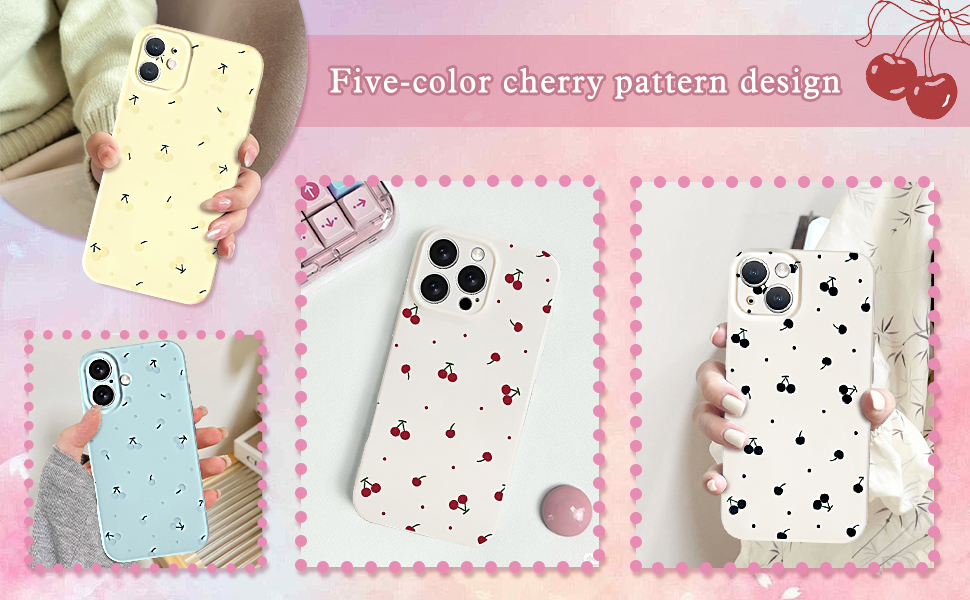 Amazon.com: Lovmooful Compatible for iPhone 16 Pro Max Case Cute Cherry with Aesthetic Design ...