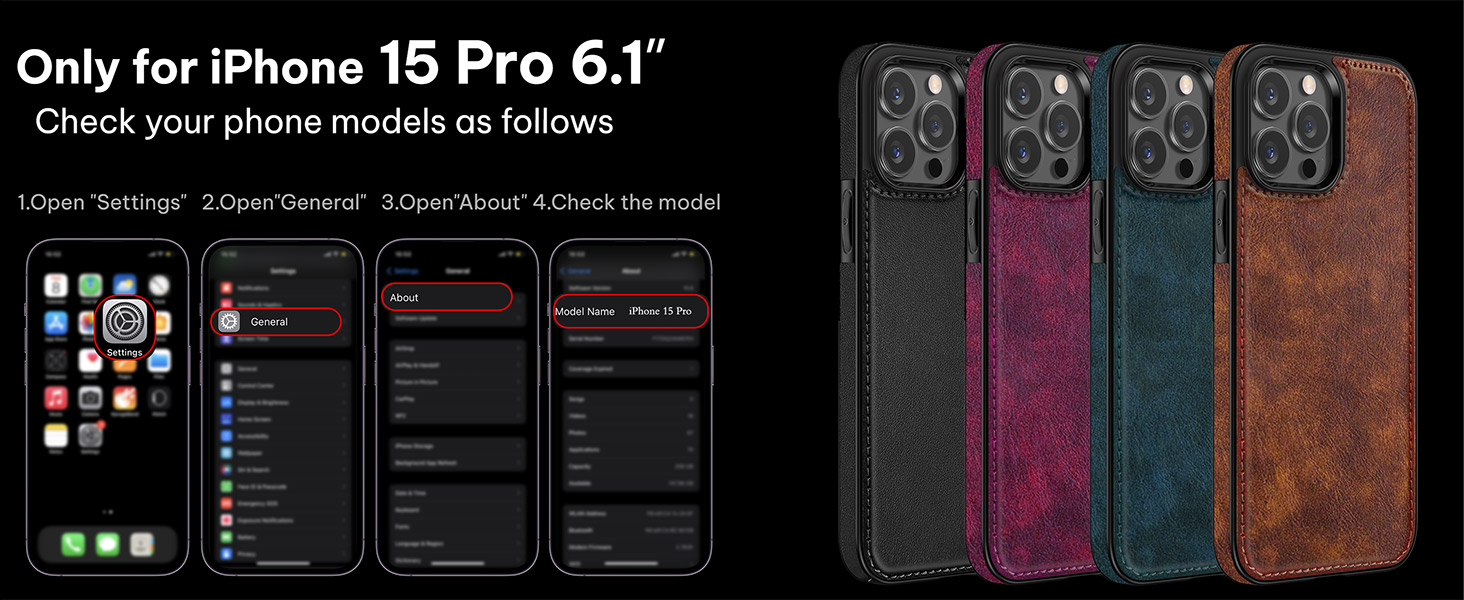 Amazon.com: LOHASIC for iPhone 15 Pro Leather Case Compatible with Magsafe, Slim Luxury PU Non ...