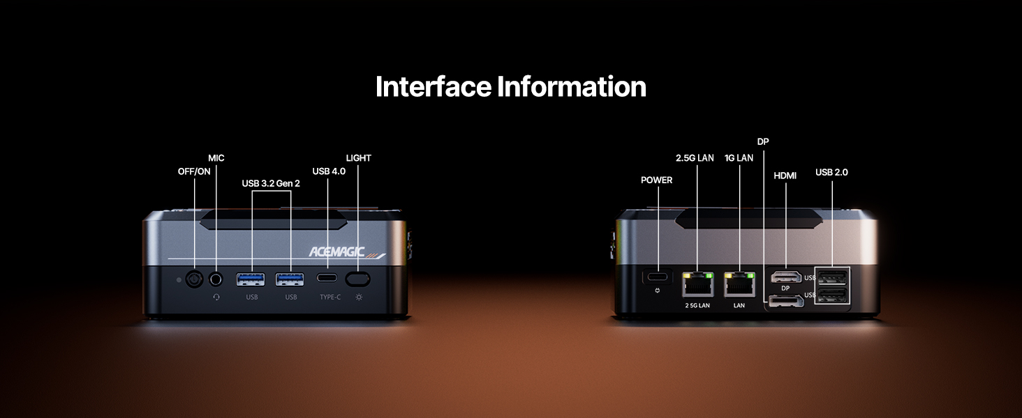 ACEMAGIC Warlord Mini AM18Pro Mini PC Gamer, AMD Ryzen 7 8845HS (jusqu'à 5,1 GHz), AMD Radeon ...