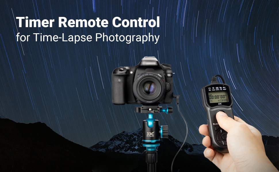 JJC RS-80N3 / TC-80N3 Timer Remote Control for Canon EOS R5 R3 / 5D IV III II / 6D II 7D II 5Ds ...