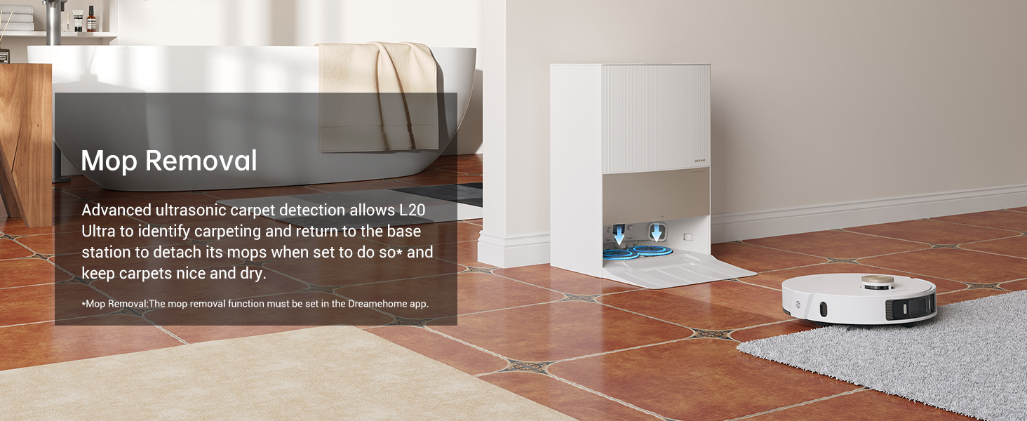 Dreame L20 Ultra Robot Vacuum and Mop Cleaner with Auto Mop Cleaning and Drying, Self-Refilling ...