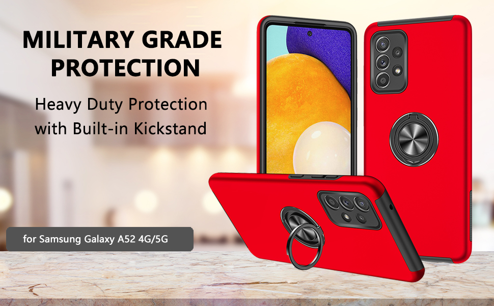 Amazon.com: for Galaxy A52 Case for Samsung Galaxy A52 5G Case Military Grade Shockproof Built ...
