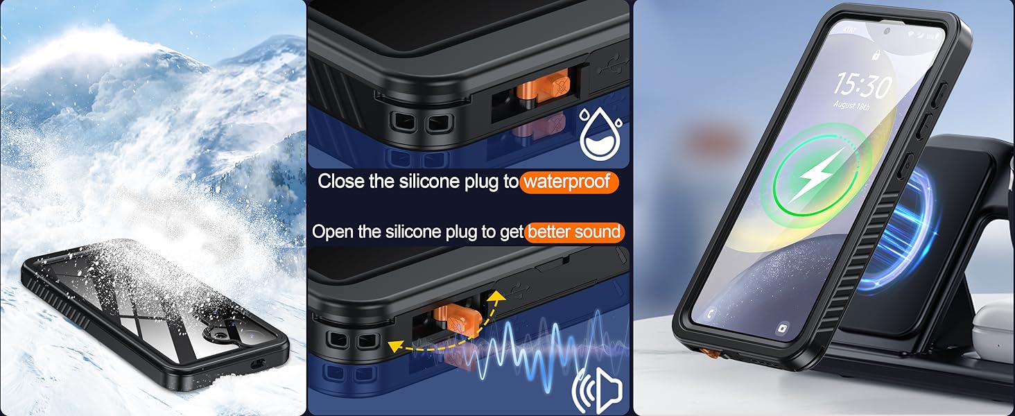 ANTSHARE for Samsung Galaxy S25 Case, [IP68 Waterproof] Samsung S25 Case with [Built-in Screen ...