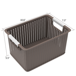 Amazon.com - Lawei 5 Pack Plastic Storage Baskets, 10.6 x 7.3 x 5.5 ...