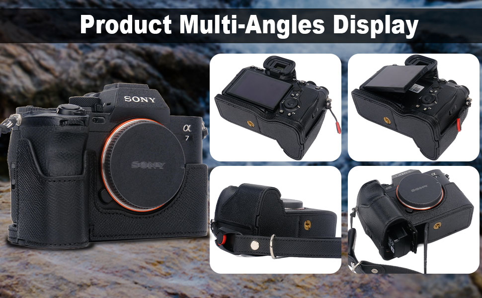 Amazon.com : Bowan for Sony A7 Mark IV Camera Case,Handmade Genuine Real Leather Half Camera ...