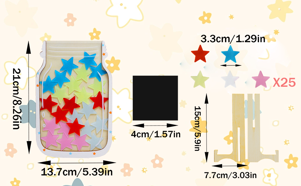 Amazon.com : Magnetic Reward Jar, Magnetic Star Jar Reward System for ...