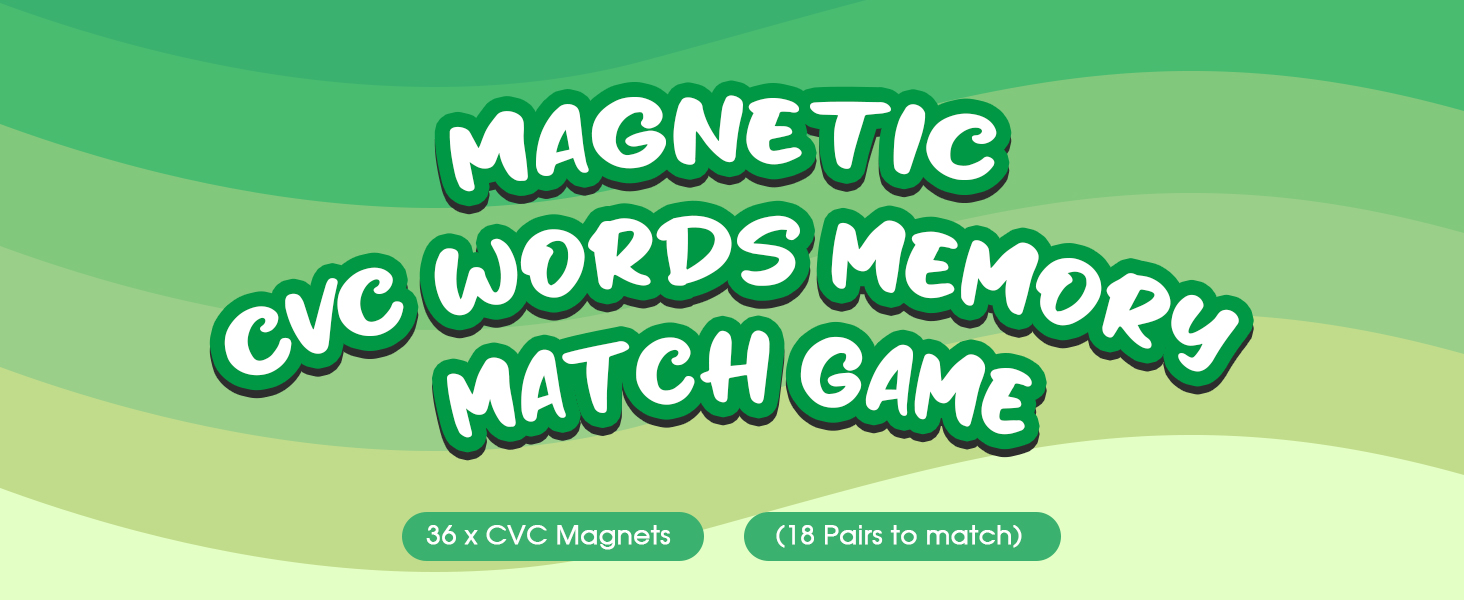 Amazon.com: Torlam Magnetic CVC Word Match Game, Phonics Memory Games for Kids, Travel Party ...