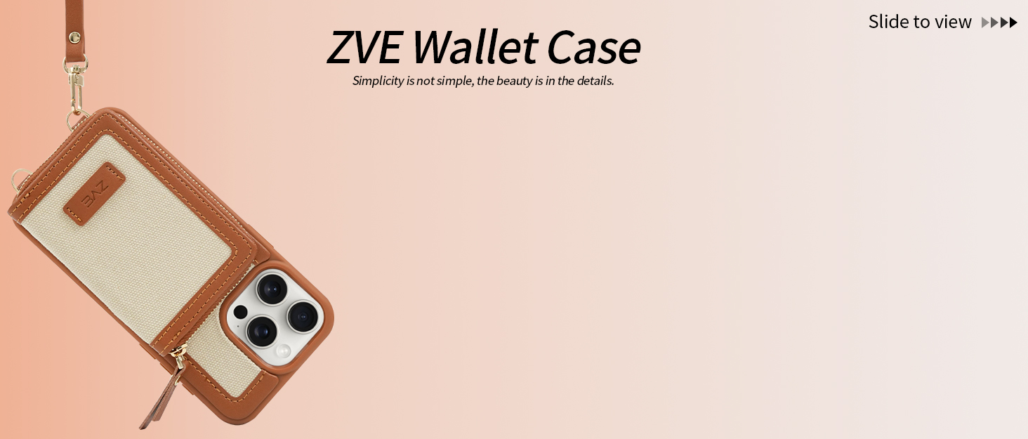 Amazon.com: ZVE Card Holder for iPhone 14 Pro Detachable Wrist Strap Zipper Leather Protected ...