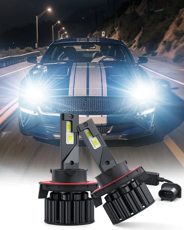 Focos Led H4 Alta y Baja, Ligutec Aluminio H4 Faros Led Para Auto 18000LM 400% Luminosidad 80W ...