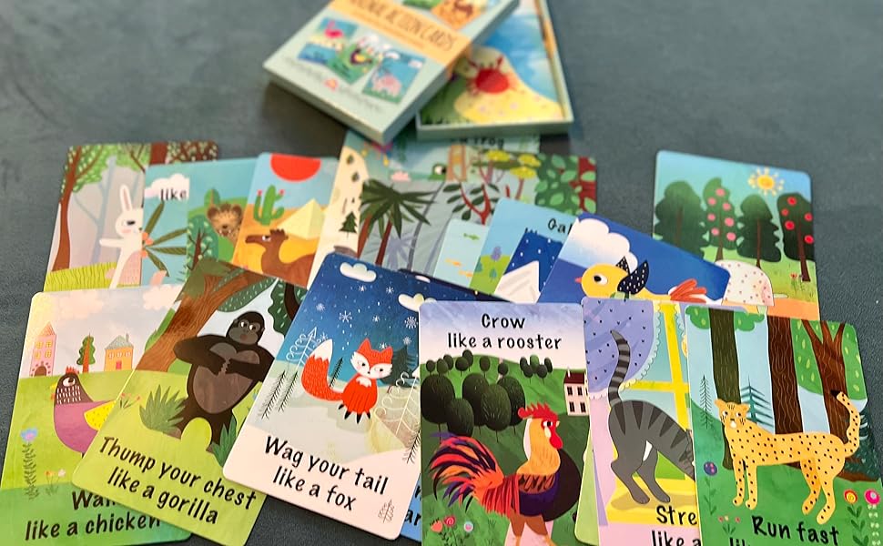 Amazon.com: Creative Mango. Animal Action Cards. 25 Engaging Cards ...