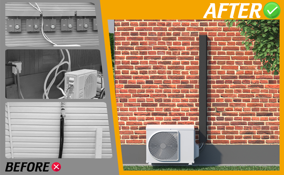 Amazon.com: LBG Products 6" x 4" Metal Decorative Line Set Cover Kit ...