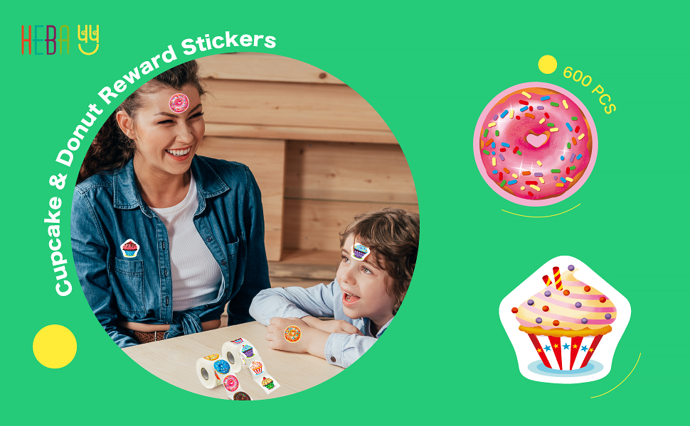 Amazon.com: 600 Pcs Cupcake Donut Party Decoration Teacher Reward ...