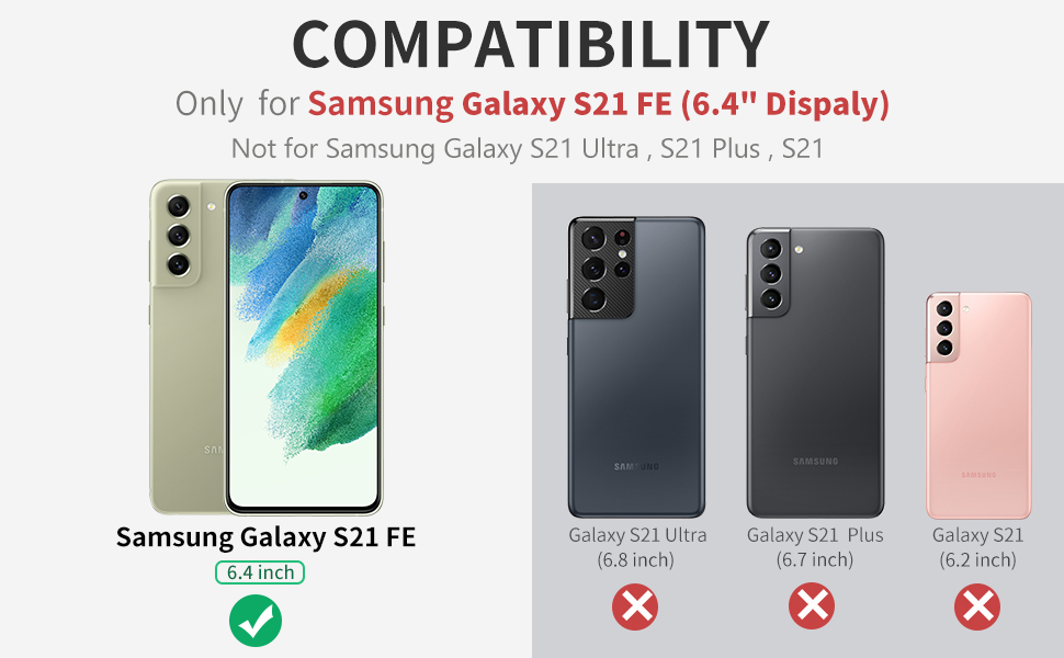 Amazon.com: Vinich for Samsung Galaxy S21 FE Wallet Case with Card Holder, RFID Blocking Credit ...