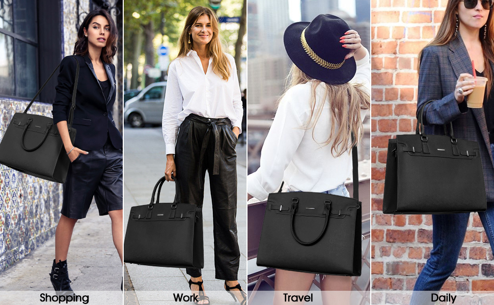 IGOLUMON Sac Cabas Femmes Sac à Main Grande Capacité pour Ordinateur 15.6 Pouces Imperméable ...