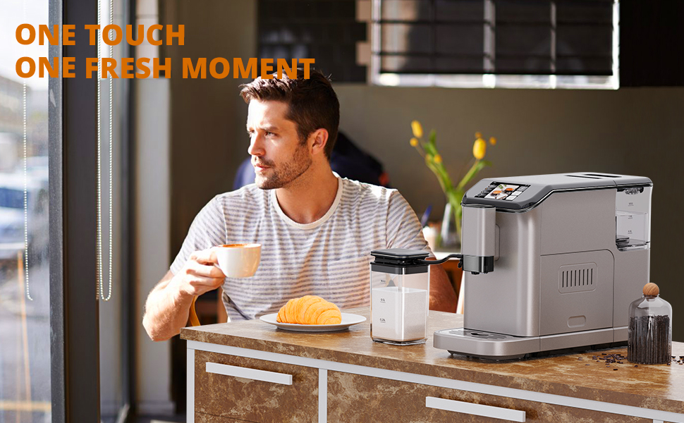 Amazon.com: Euker Automatic Espresso Machine, Coffee Machine with Grinder, Espresso Maker with ...