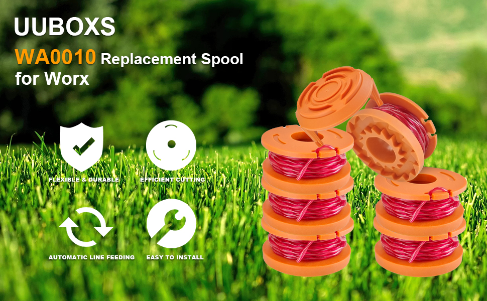 UUBOXS String Trimmer Replacement Spool for Worx WA0010/WA0004.1,10ft 0.065” Line Auto Feed ...