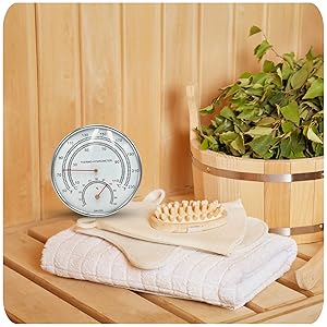 Amazon.com: Sauna Thermometers Fahrenheit & Hygrometer - Temperature Measure Gauge, Indoor Dial ...
