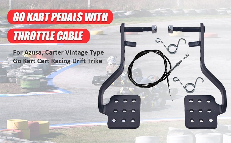 Amazon.com: QASKEHKT Go Kart Brake Throttle Pedals with Automotive ...