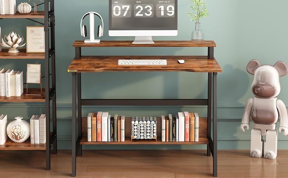 Amazon.com: YQ JENMW Small Computer Desk for Small Spaces - 33.5" Inch ...