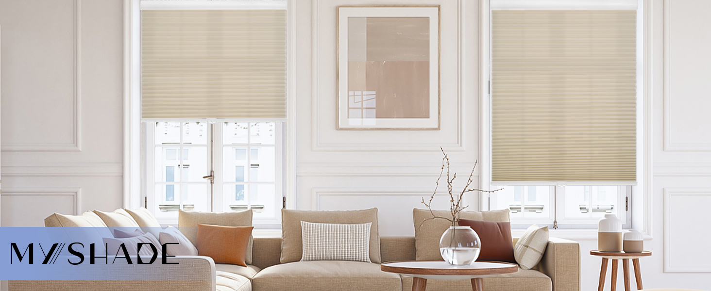 Amazon.com: MYshade Custom Cut to Size Cellular Window Shades, Light ...