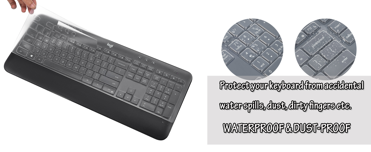 Amazon.com: Keyboard Cover for Logitech MK545 Advanced Wireless Keyboard, Logitech MK540 Full ...