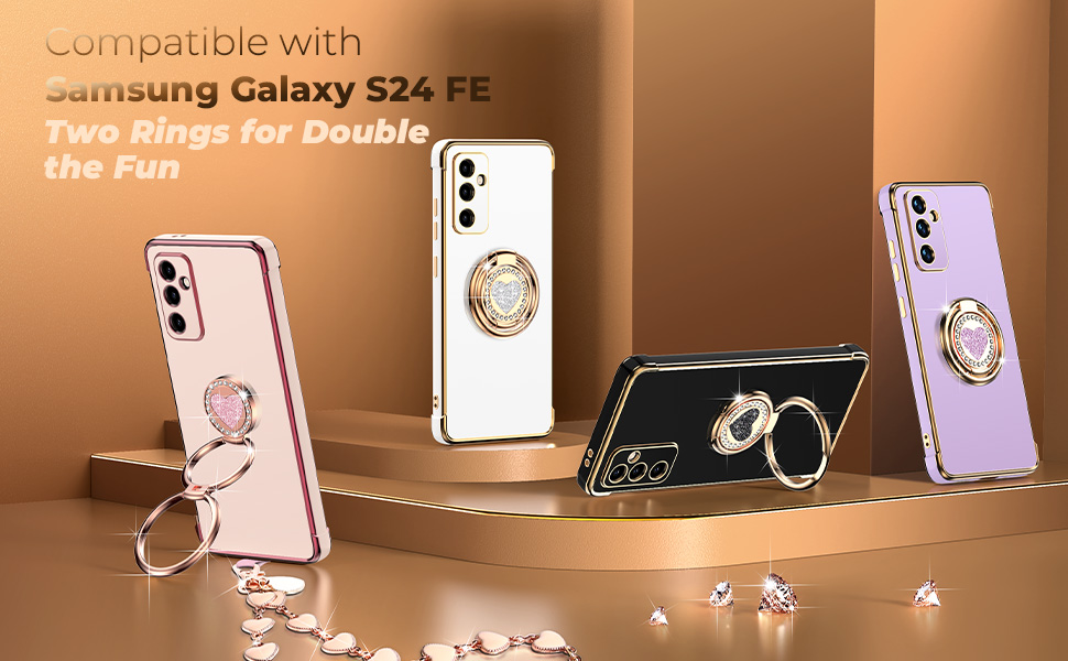 Amazon.com: XYZ for Galaxy S24 FE Case with Stand - for Samsung Galaxy S24 FE Case with Double ...