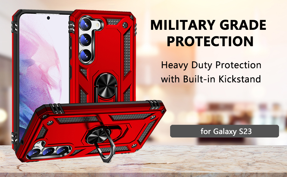 Amazon.com: Dionsibei Military Grade Drop Impact for Samsung Galaxy S23 Case Galaxy S23 5G Case ...