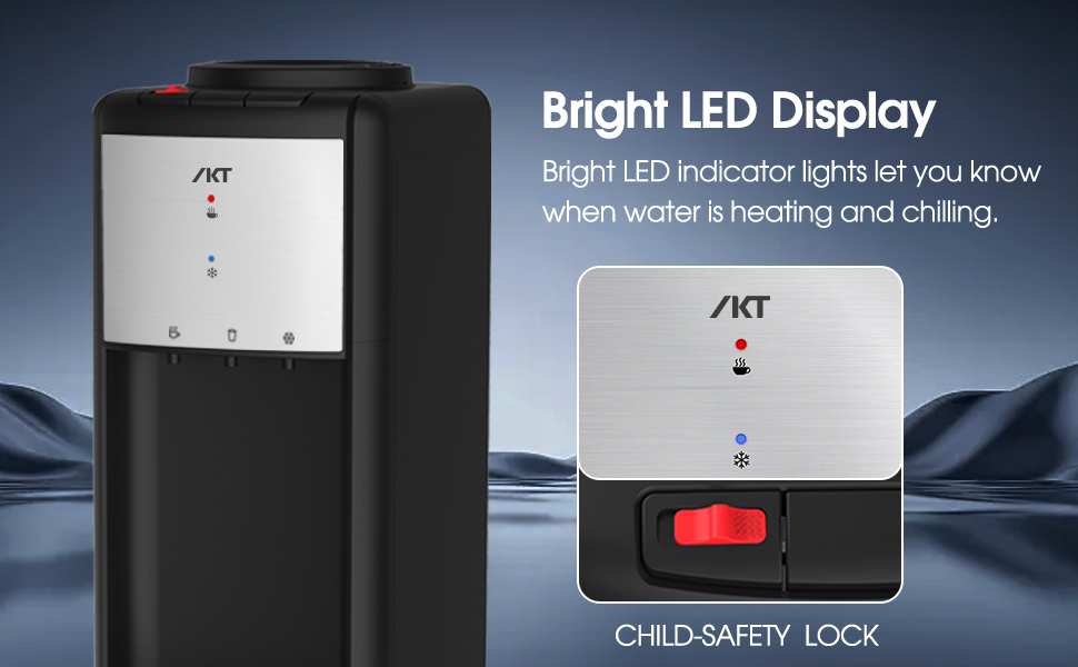 Amazon.com: IKT Hot and Cold Top Load Water Cooler Dispenser, 3 or 5 Gallon with Child Safety ...