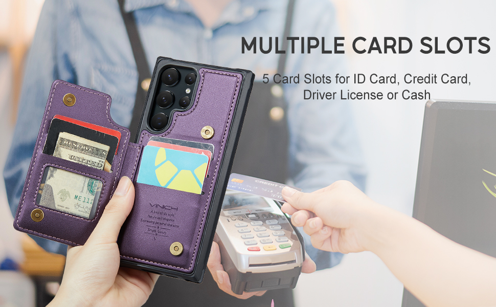 Amazon.com: Vinich for Samsung Galaxy S22 Ultra Wallet Case with Card Holder, RFID Blocking ...