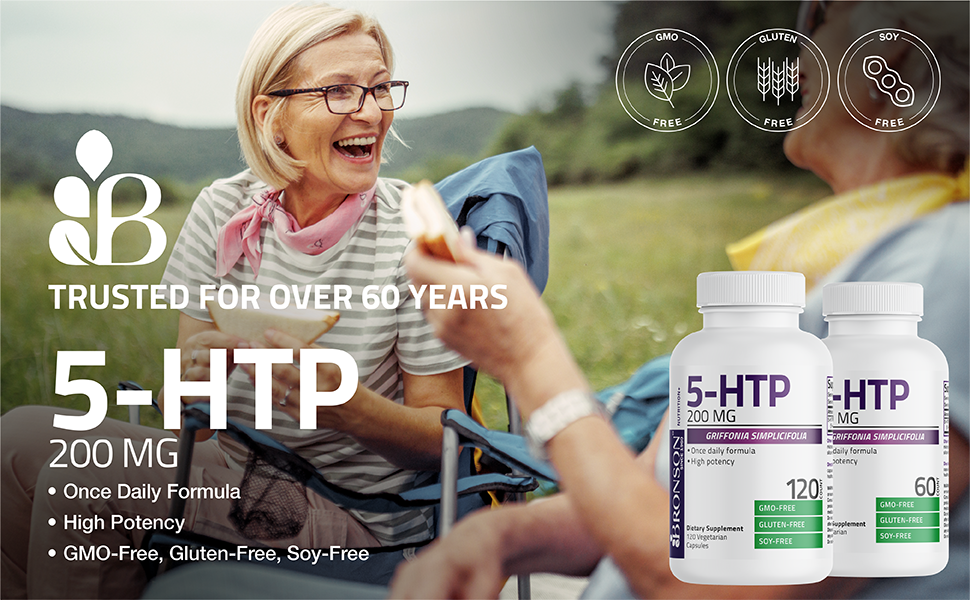 Amazon.com: Bronson 5-HTP 200mg (5-hidroxitriptófano) Griffonia ...