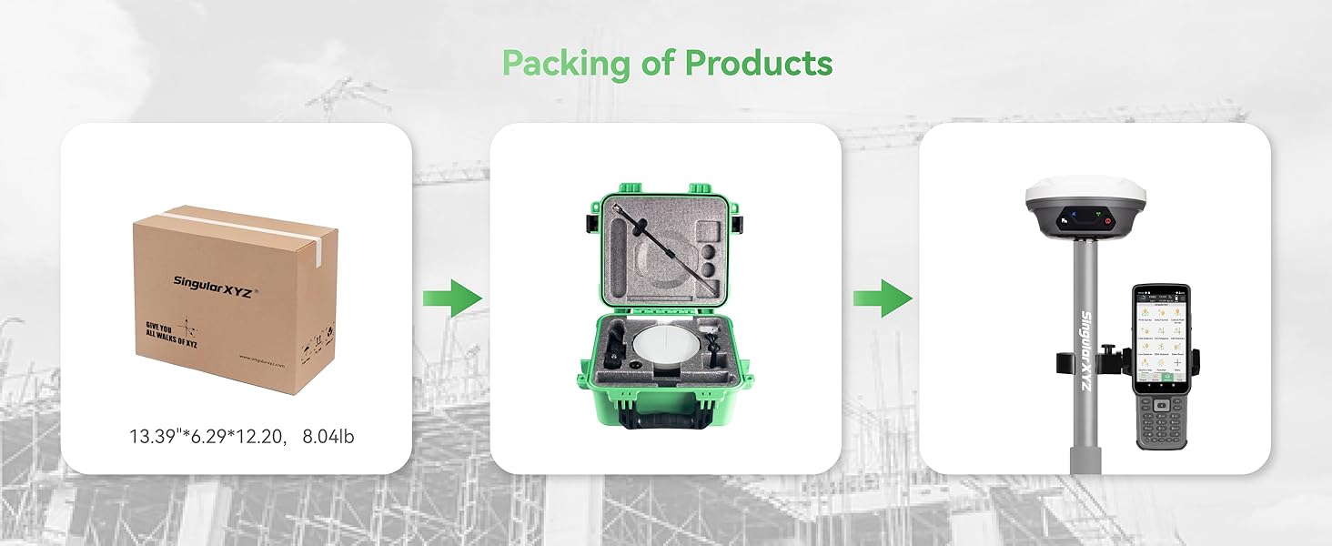 Amazon.com: E1 GNSS IMU RTK GPS Equipo de topografía Rover Receptor Rtk Gnss portátil colector y ...