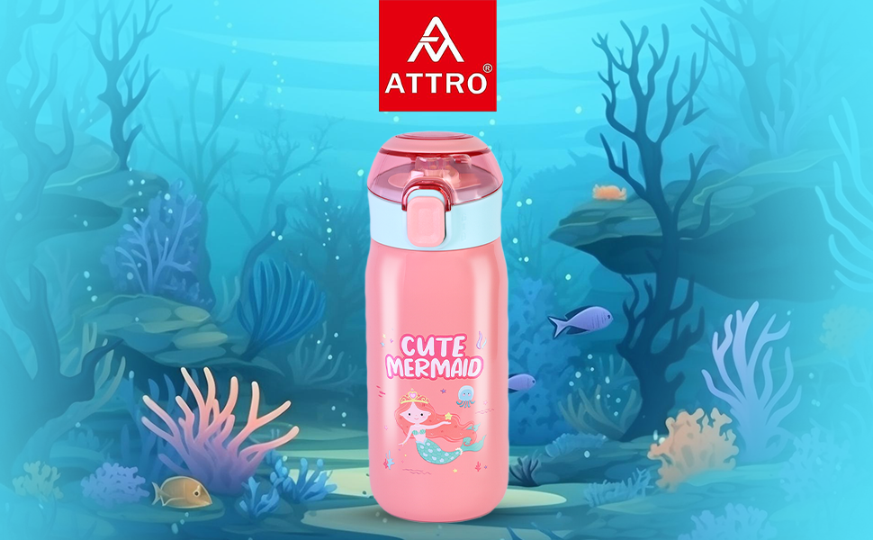 Buy Attro Smart Sipper 500ml Insulated Steel Bottle Come with Dinosaur Eye-catching Print ...