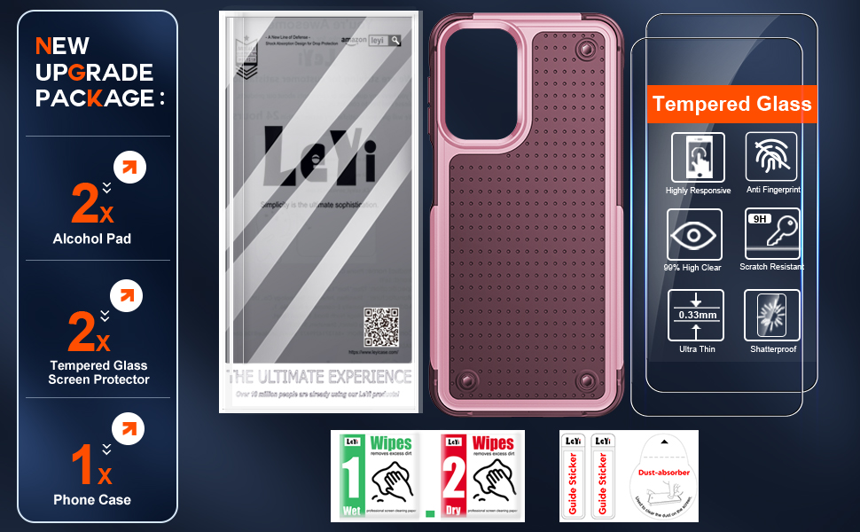 Amazon.com: LeYi for Samsung Galaxy [A23] [A32] [A13] 5G Phone Case: with 2 Pack Screen ...