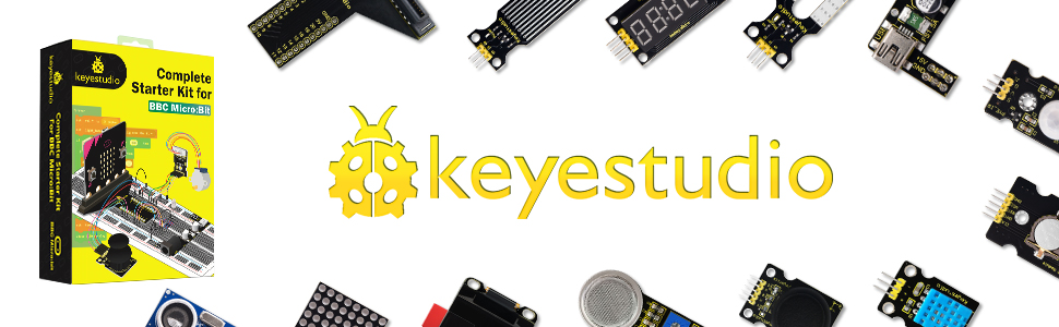 Amazon.com: KEYESTUDIO Complete Starter Kit with Micro:bit V2.21 for BBC Microbit STEM, 45 ...