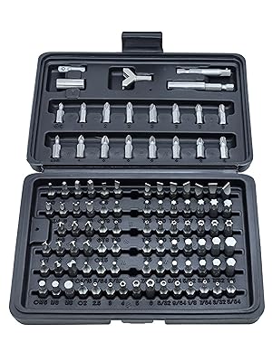 Indprod 100 Pieces Screwdriver Bit Set,Chrome Vanadium Steel Driver Bit Set,Screwdriver Bit Sets ...