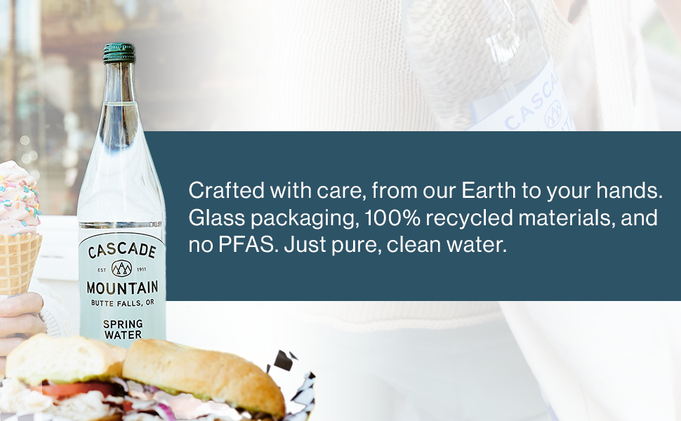 Amazon.com: Cascade Mountain Spring Water in Glass Bottles | 12oz (12 Pack) | 7.7 pH Balanced ...