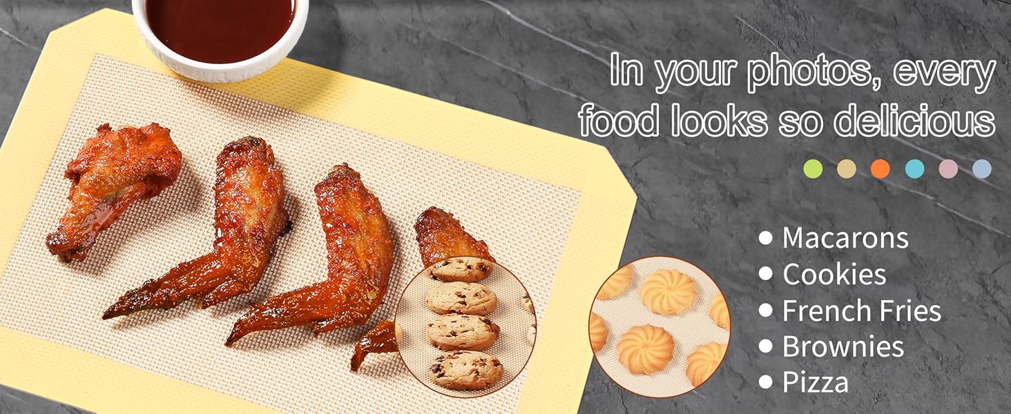 Amazon.com: Colorful Silicone Baking Mat Non Stick,Food Safe Silicone ...