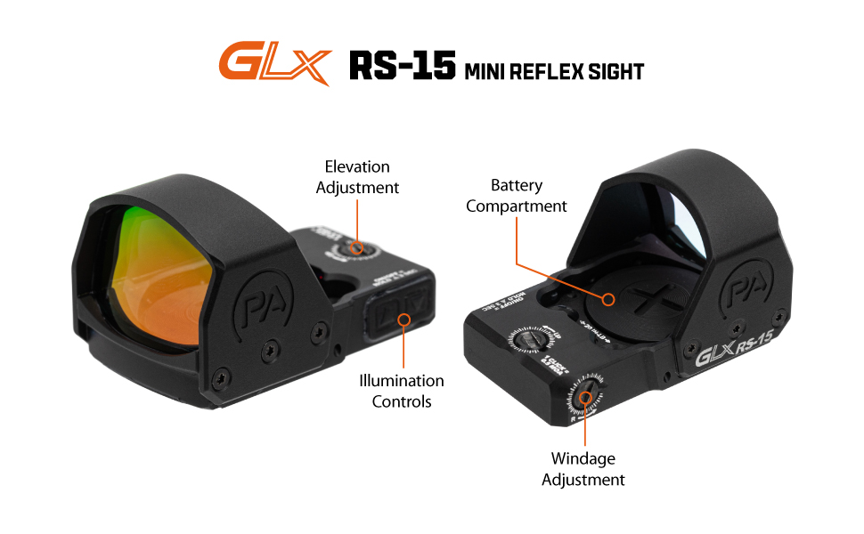 Amazon.com : Primary Arms GLx RS-15 Mini Reflex Sight - 3 MOA Dot/ACSS Vulcan Dot Reticle ...